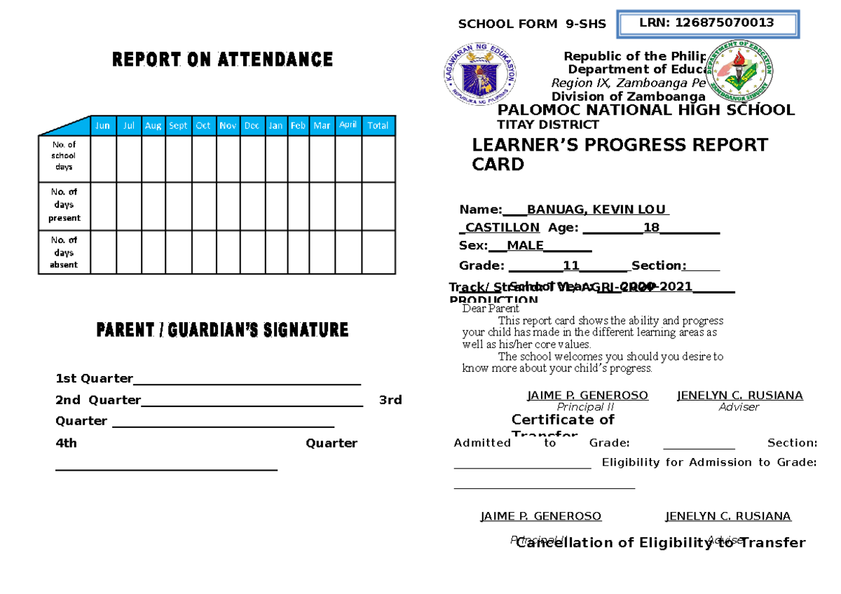 Humss Plohimon - none - 1st Quarter ...