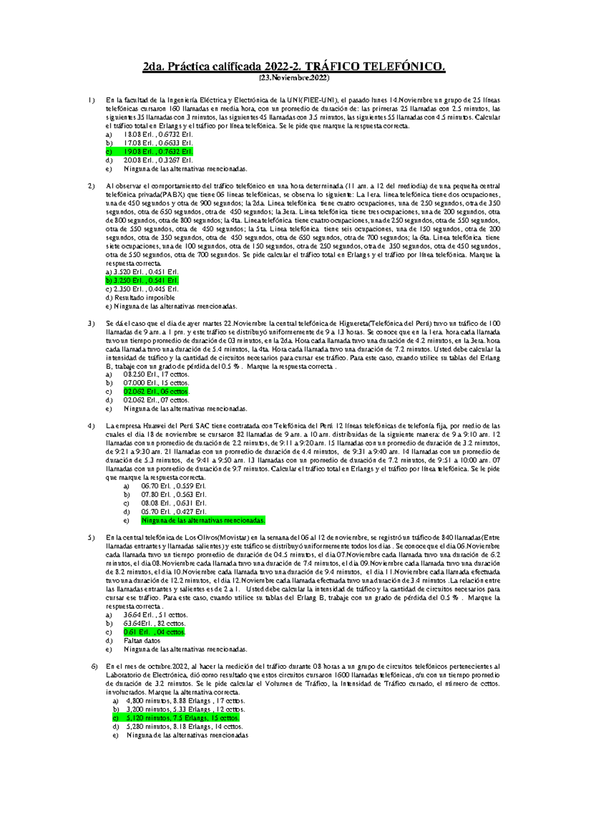 2da.PC-A.Conmutación. Tráfico - 2da. Práctica calificada 2022-2 ...