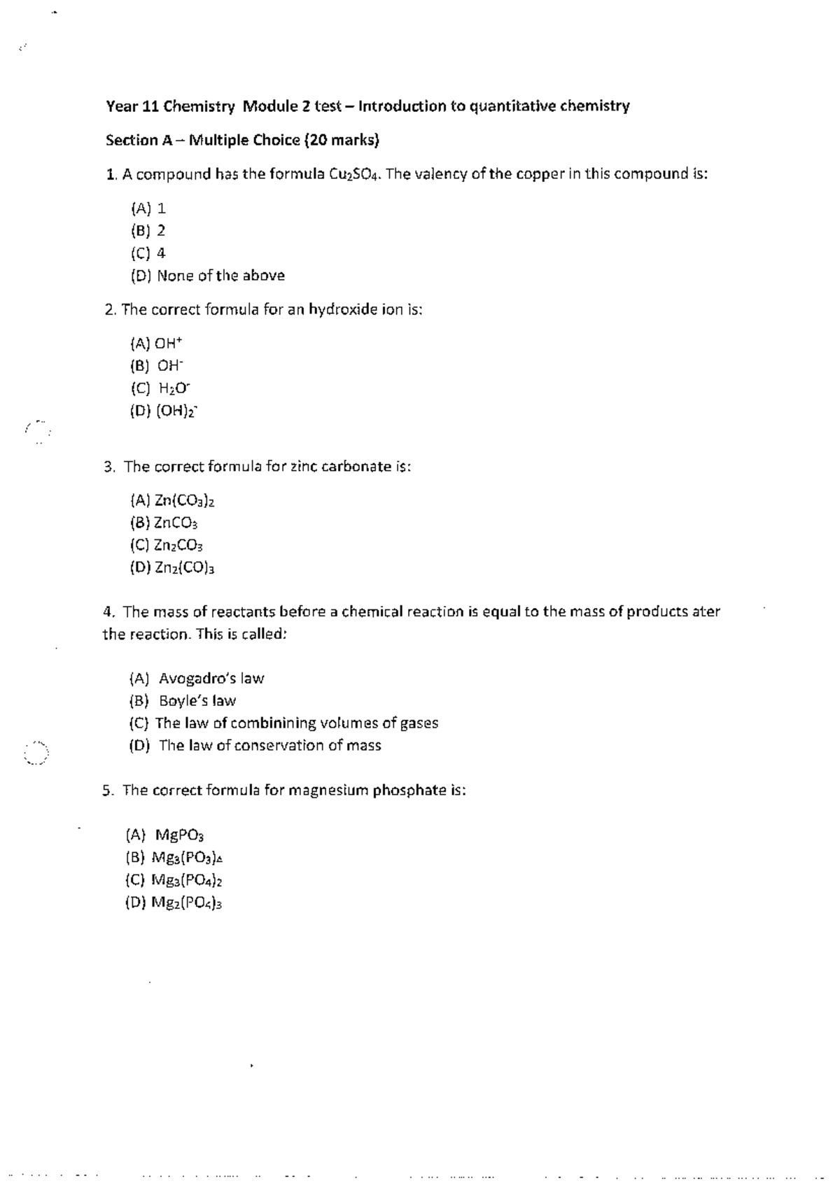 Rin Akiyama - Module 2 Practice Questions - Year 11 – Module 2 Introduction to quantitative ...