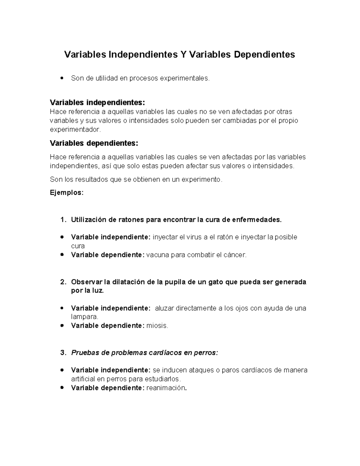 Variables Independientes Y Variables Dependientes - Variables ...