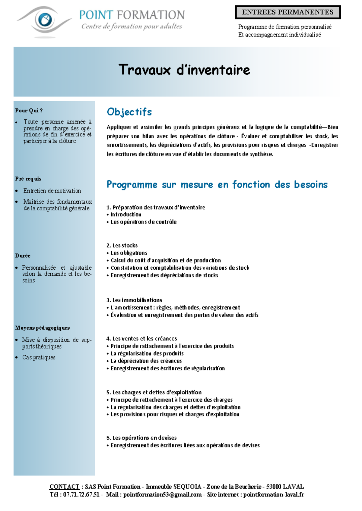 Comptabilité Travaux Dinventaire Appliquer Et Assimiler Les Grands