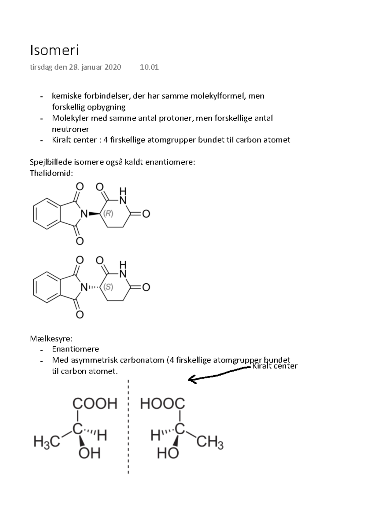 Isomeri - kemiske forbindelser, der har samme molekylformel, men ...