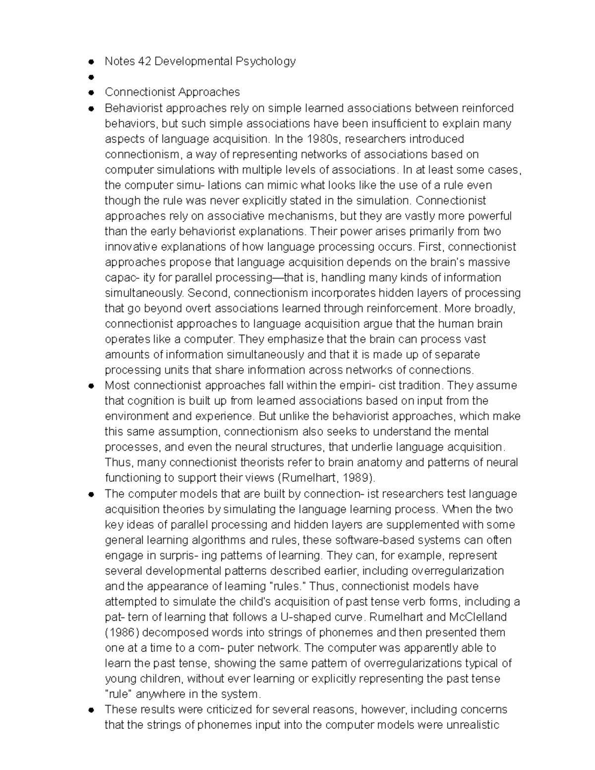 Notes 42 Developmental Psychology - Notes 42 Developmental Psychology ...