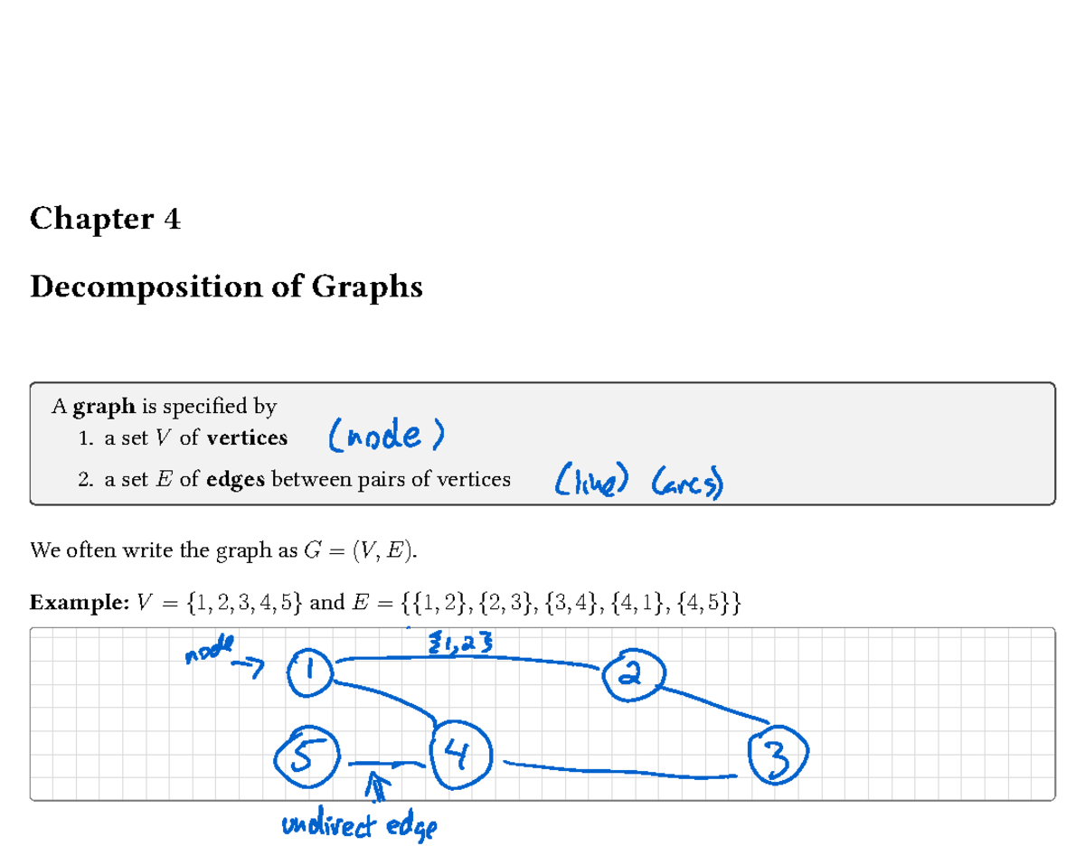 L13 (Graph Representations and DFS) annotated - Chapter 4 Decomposition ...