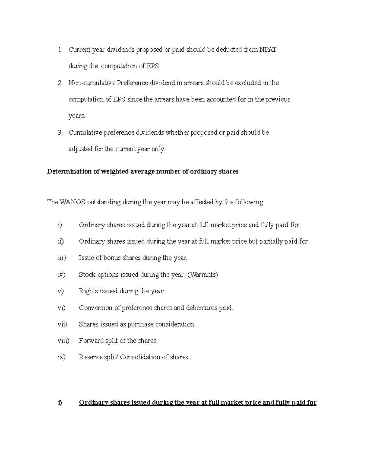 2 EPS - Earning Per Share - Current year dividends proposed or paid ...