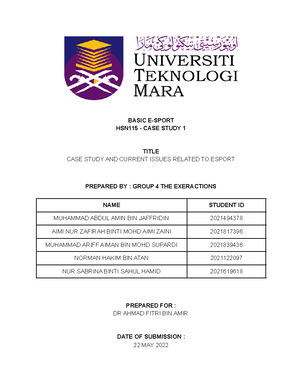 Article Summary - Sport Management - UiTM - Studocu