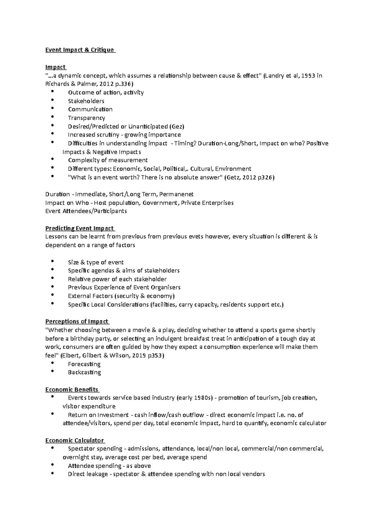 Event Impact and Critique - Event Impact & Critique Impact - Studocu