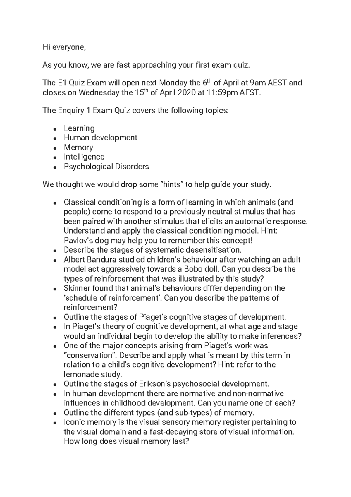 Enquiry 1 Exam prep - Warning: TT: undefined function: 32 Warning: TT: undefined function: 32 Hi ...