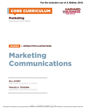 Brand Equity Case - Case Study - For the exclusive use of A. Mohan ...