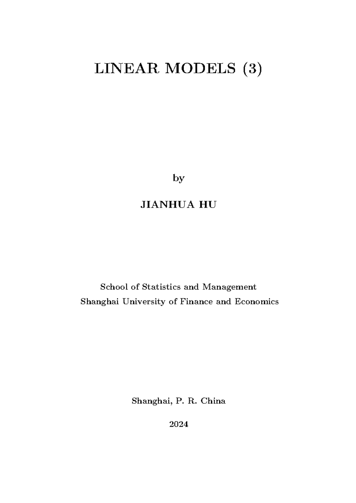Chapter 3 the linear least square methods - LINEAR MODELS (3) by ...