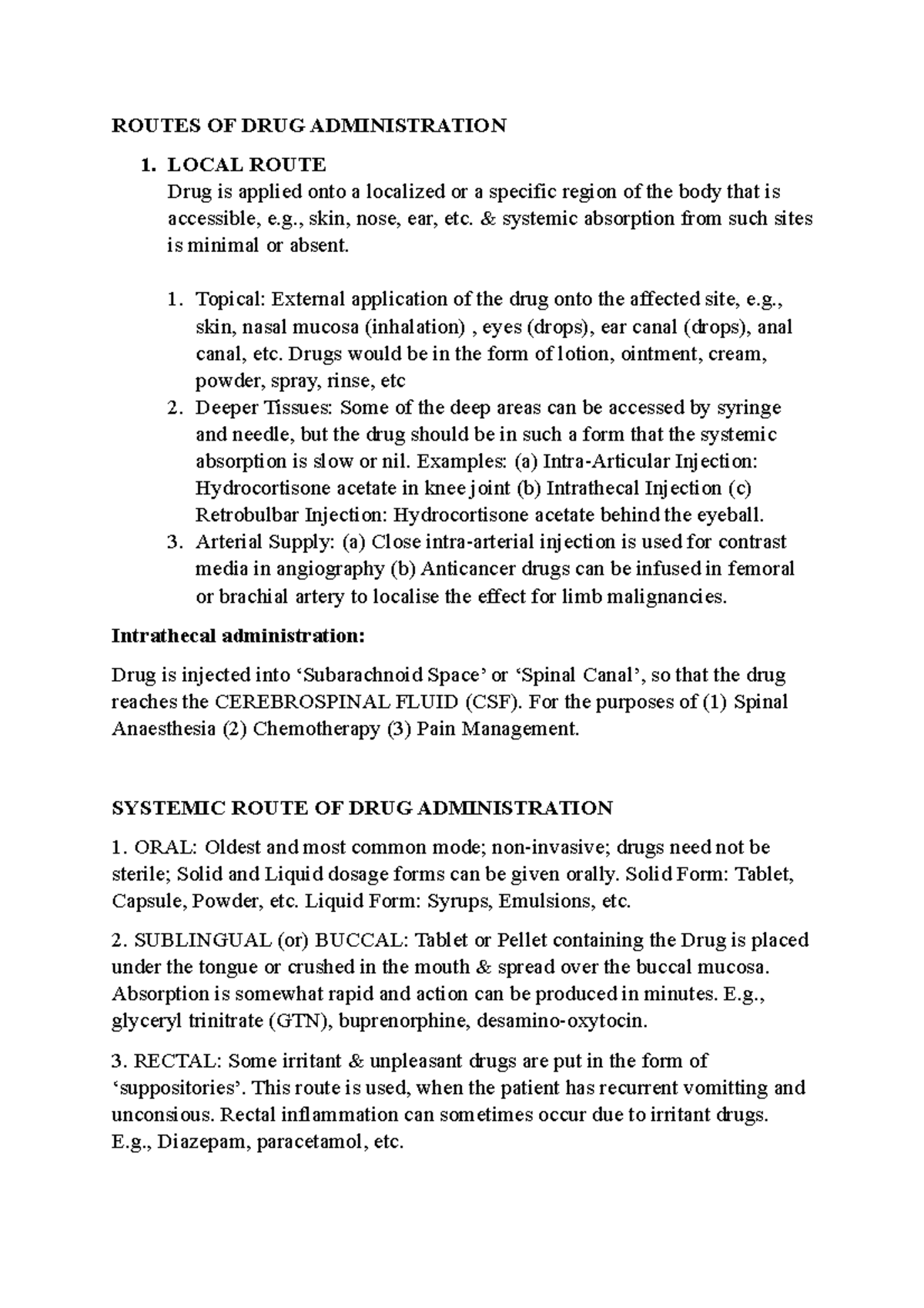 Routes OF DRUG Administration com - ROUTES OF DRUG ADMINISTRATION 1 ...