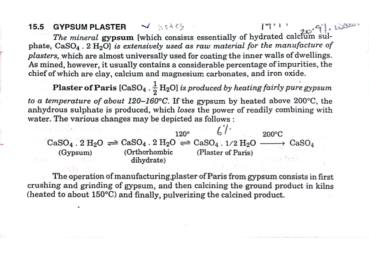 Cement - Bio Chemical Engineering - Studocu
