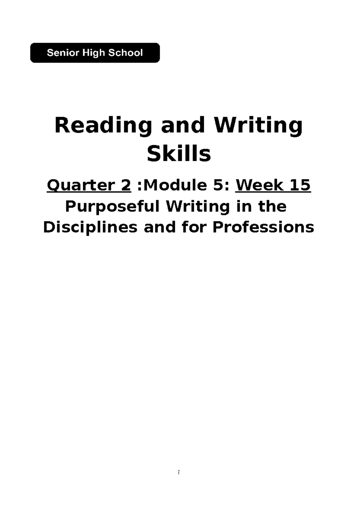 Module 5 Week 15 Lessons 7 and 8 Application Letter FOR Employment AND ...