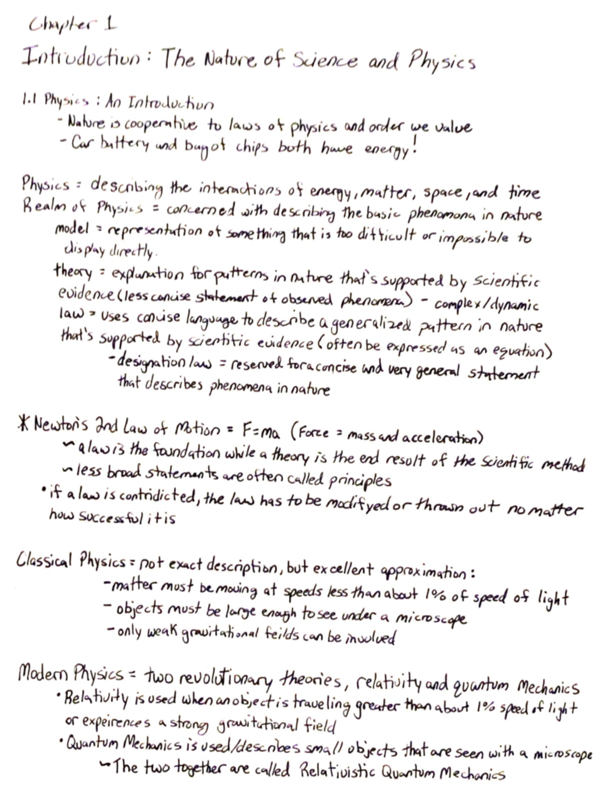 Chapter 1 1.1 Book Notes - Chapter 1 Introduction: The Nature of ...