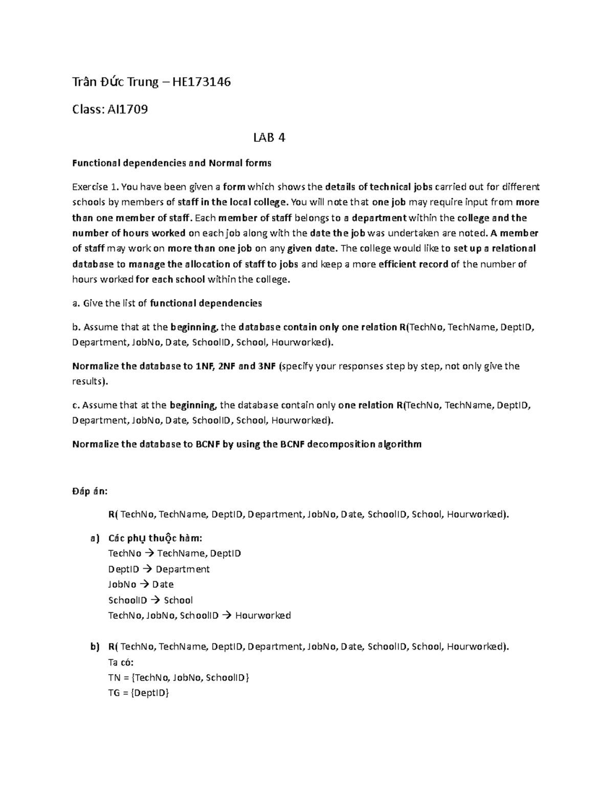 Lab4 Assignment Practice Dbi202 Trầần Đ ức Trung He Class Ai Lab 4 Functional