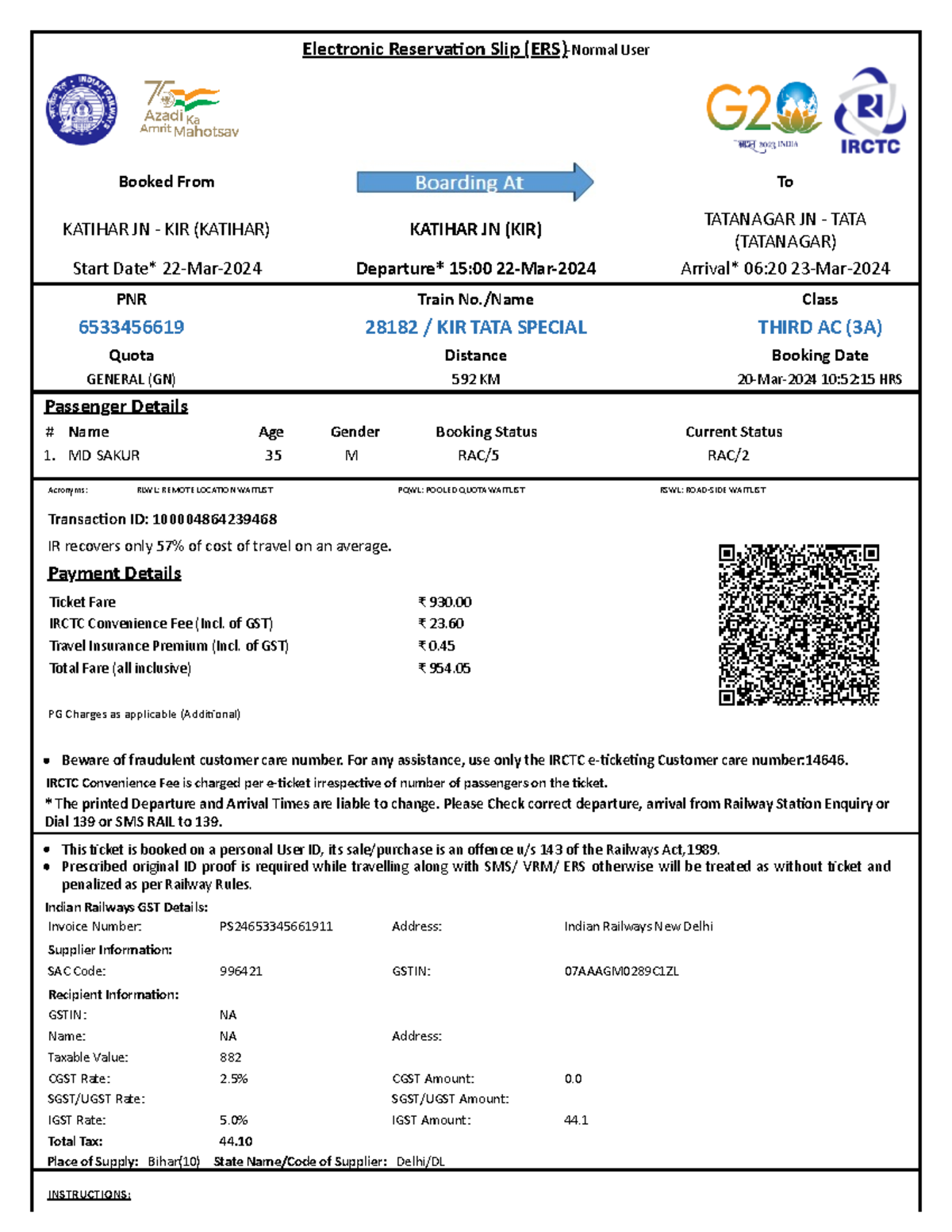 6533456619 - fvdfv - # Name Age Gender Booking Status Current Status 1 ...