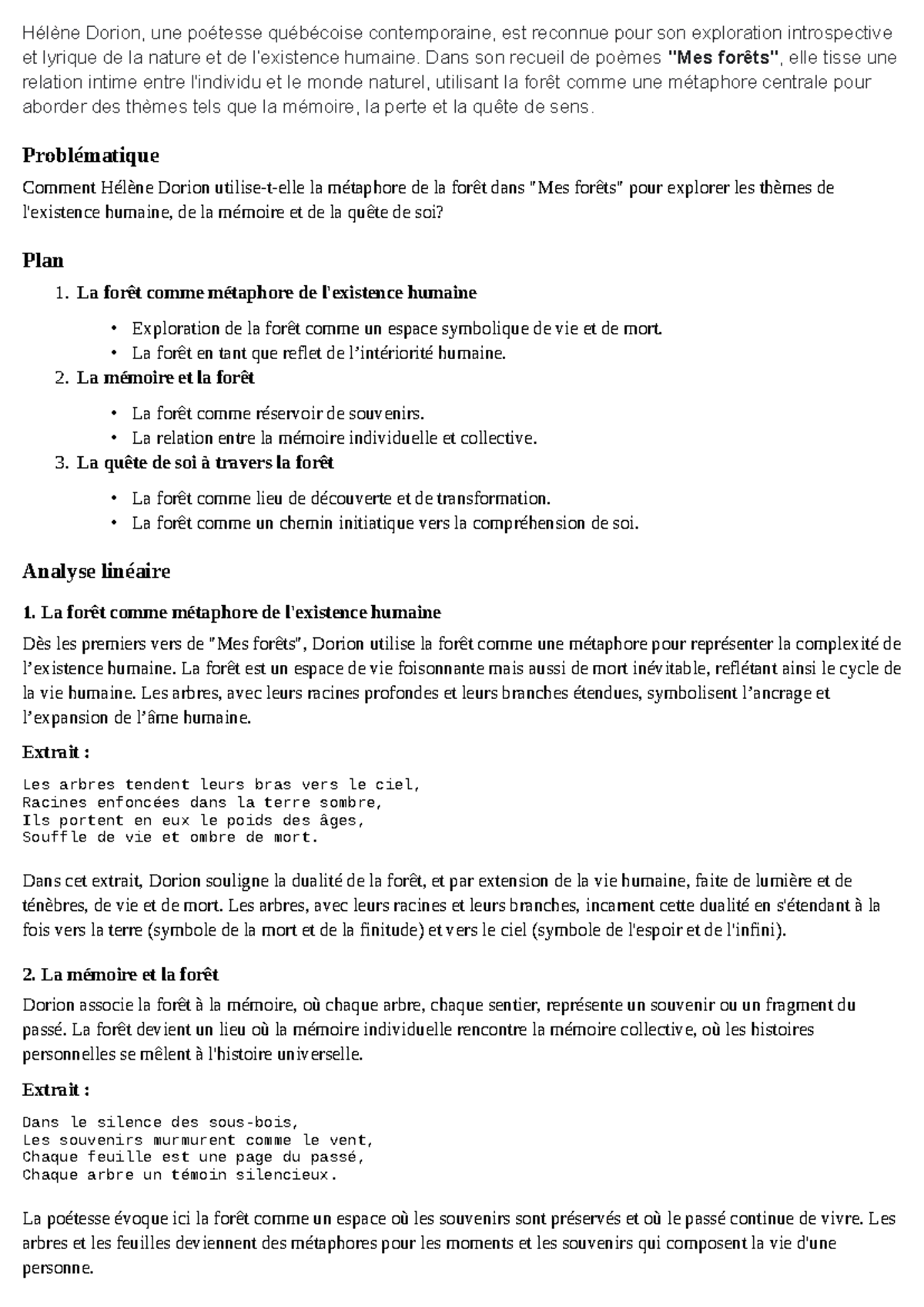 Sans nom 1 - bac - Hélène Dorion, une poétesse québécoise contemporaine ...
