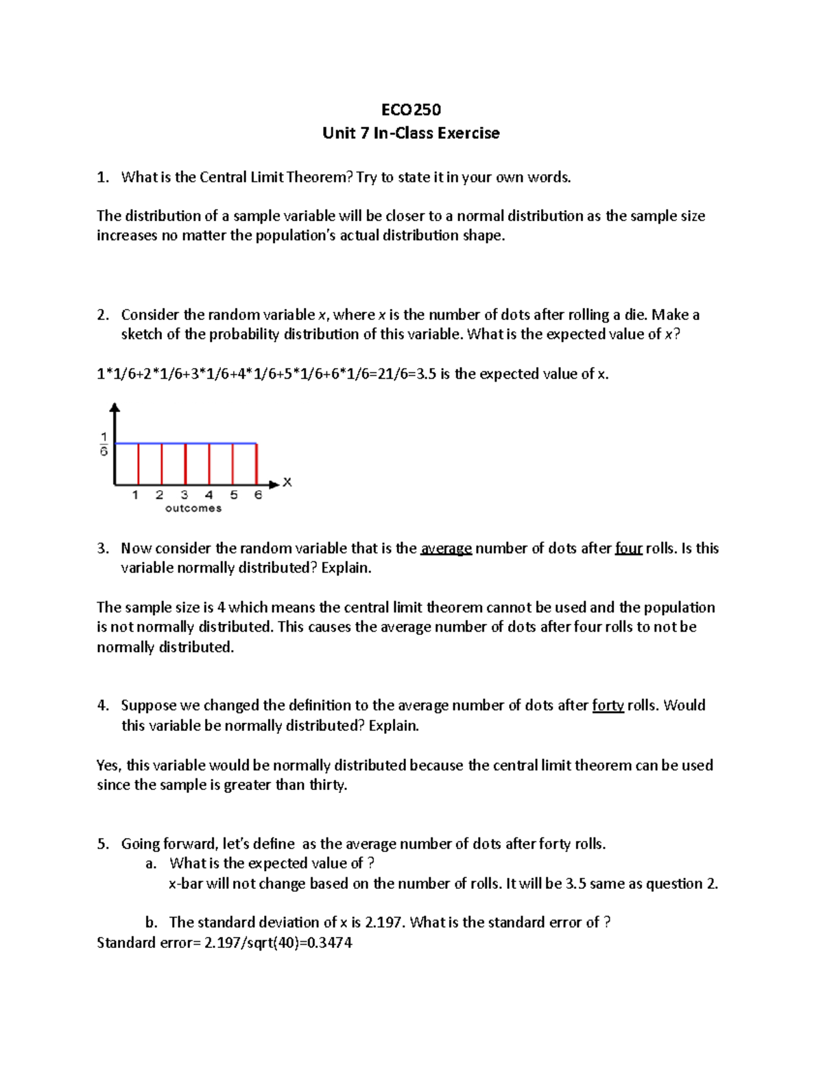 ECO250 Unit7 In-Class Exercise - ECO Unit 7 In-Class Exercise What is ...