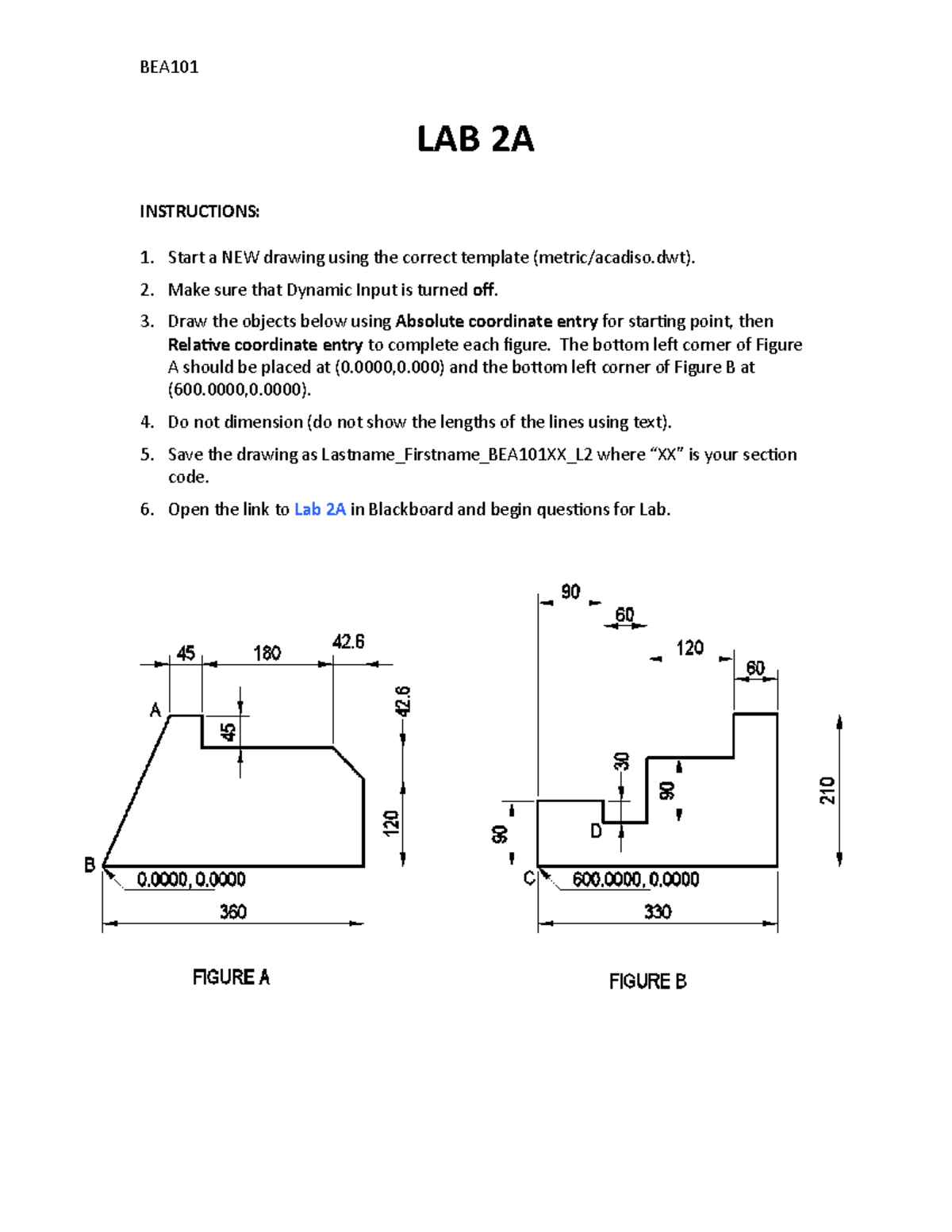 Seneca assignments cad and environmental science - BEA LAB 2A ...