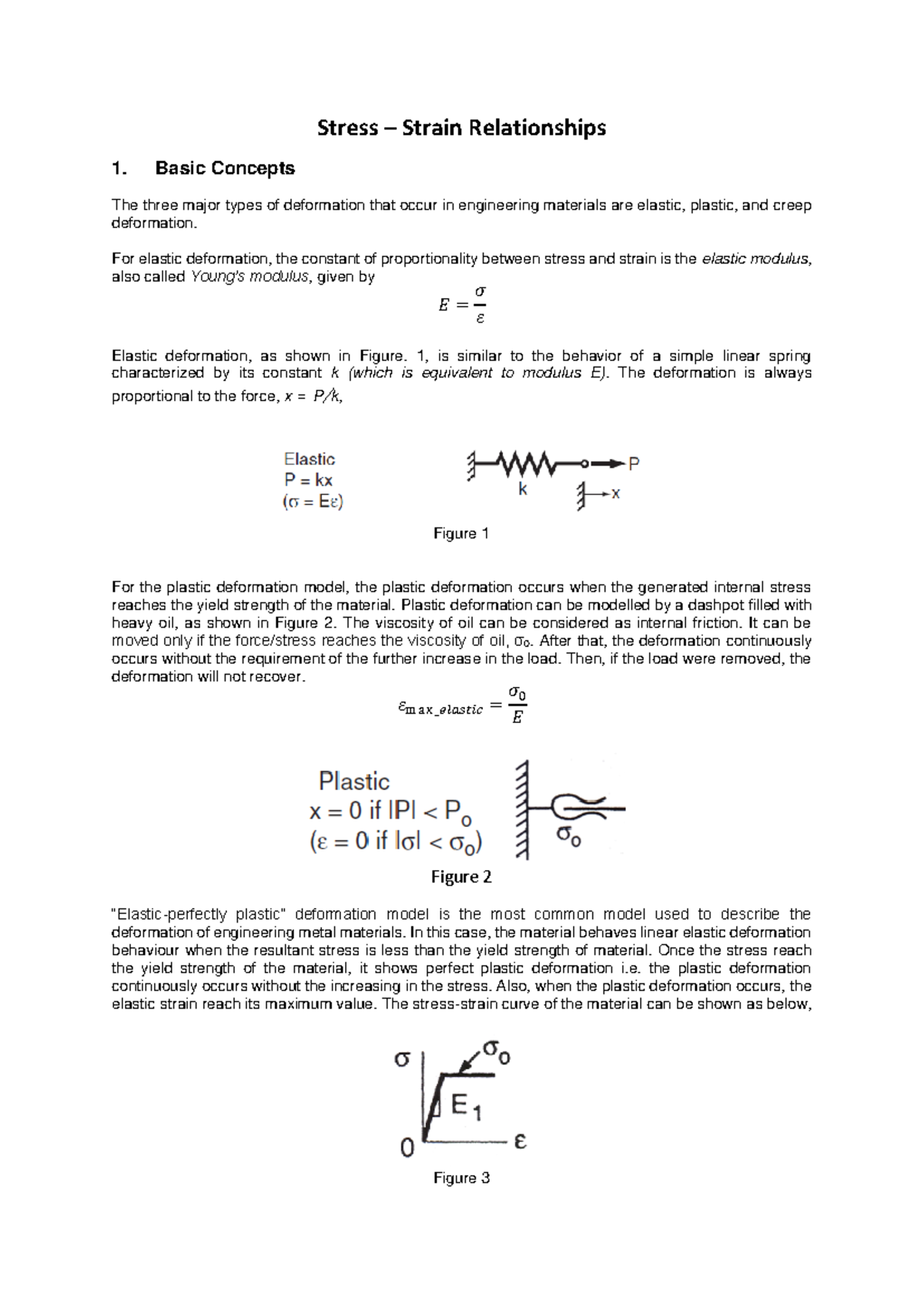 01 Stress – Strain Relationships - Stress – Strain Relationships 1 ...