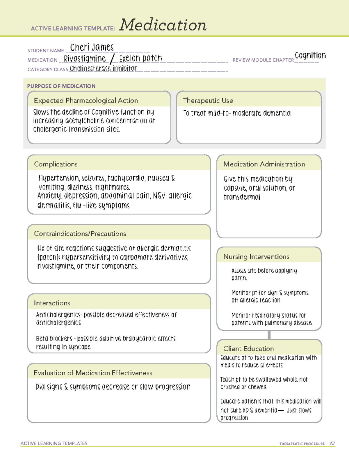 Active learning template medication - ACTIVE LEARNING TEMPLATES ...
