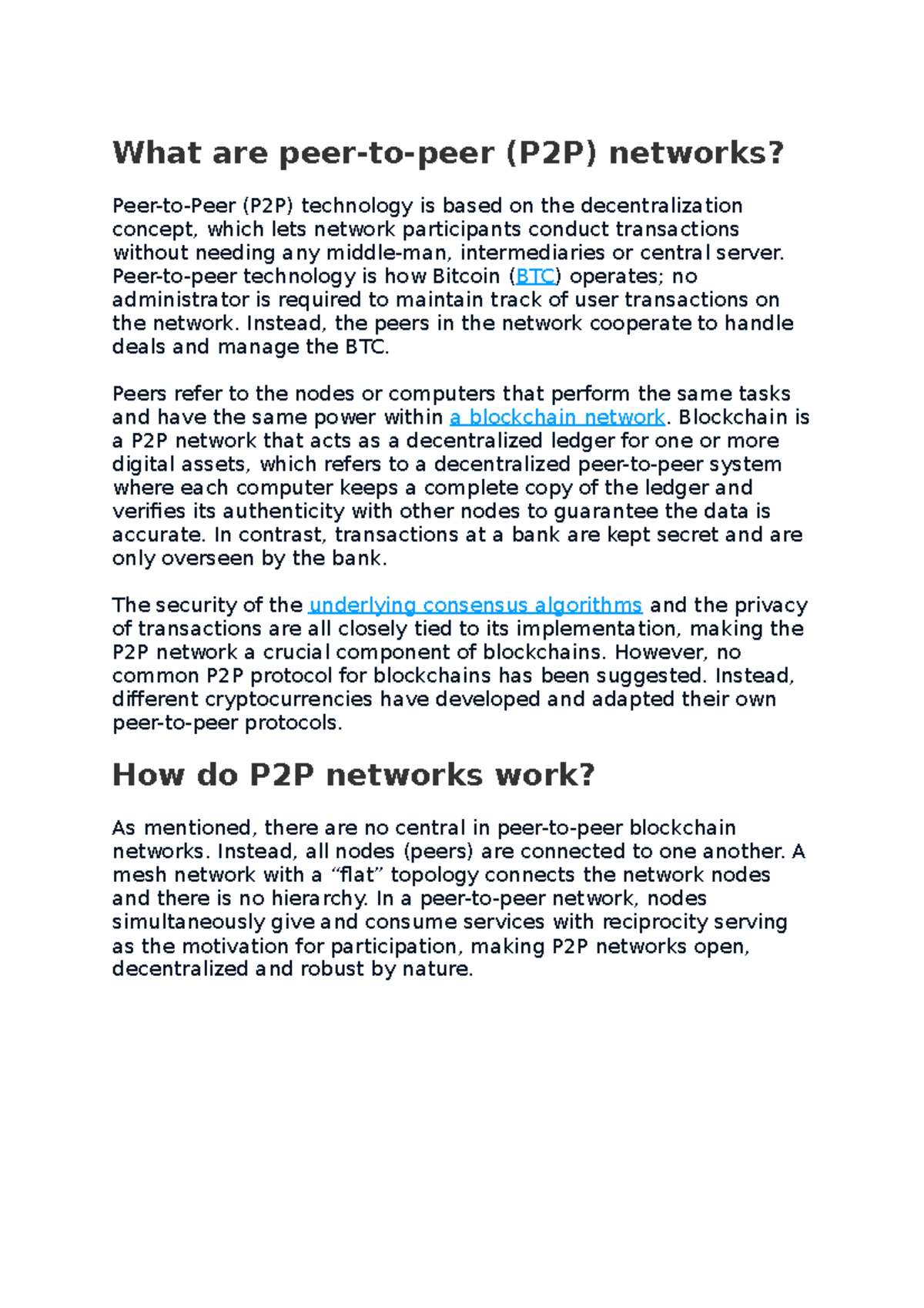 P2P Systems - NIL - What are peer-to-peer (P2P) networks? Peer-to-Peer (P2P) technology is based ...