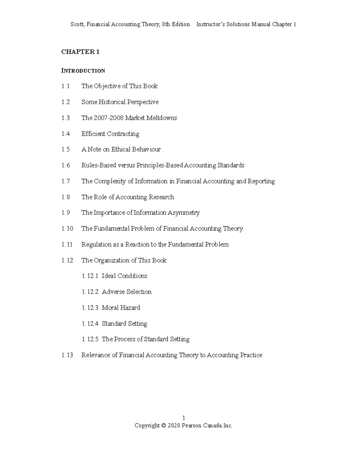 Financial Accounting Theory 8th edition ism ch1 - CHAPTER 1 ...
