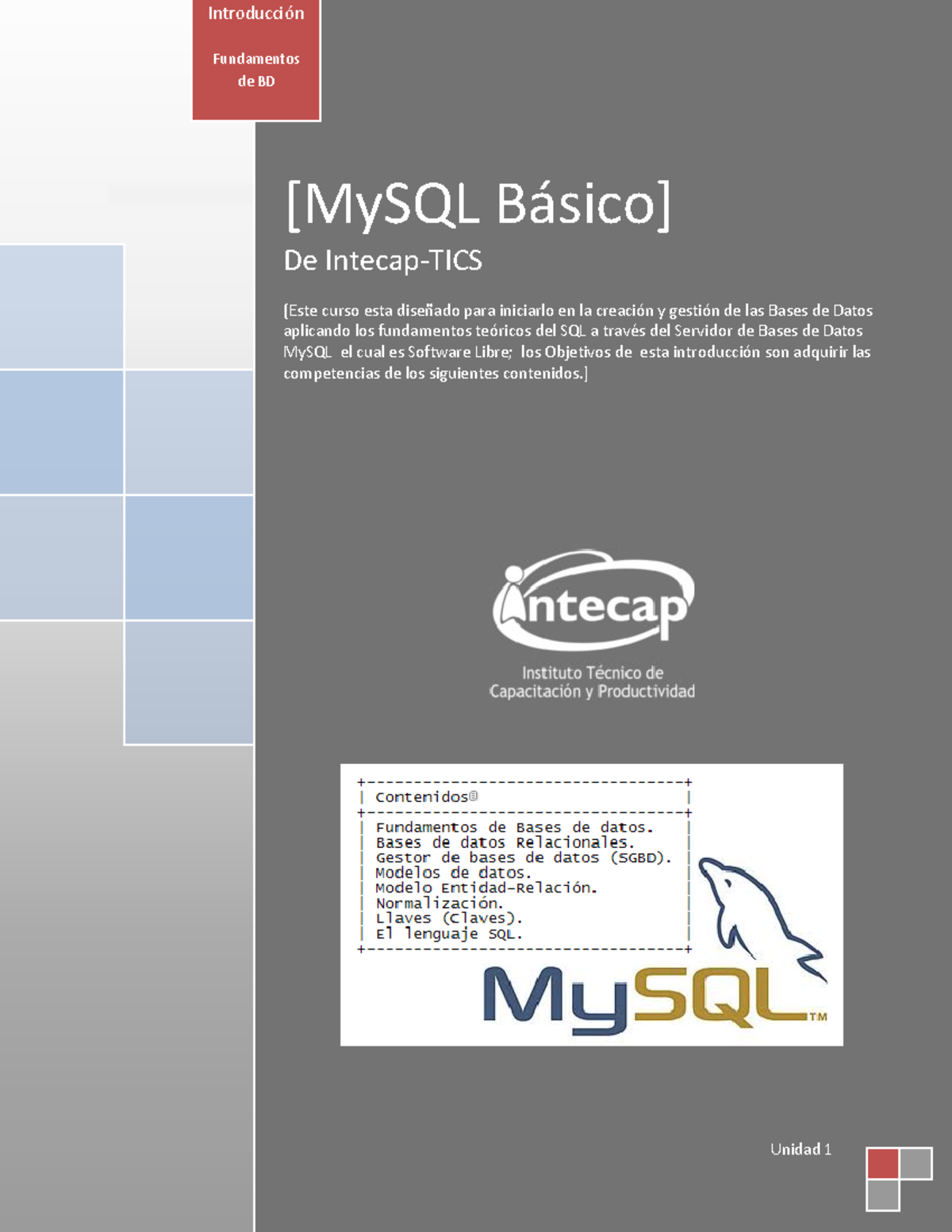 Estudiaar - estudar cada uno - [MySQL Básico] De Intecap-TICS [Este ...