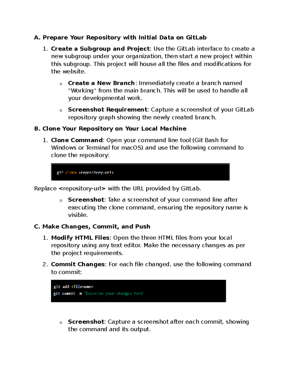 Beginning of OA D197 version control - A. Prepare Your Repository with ...