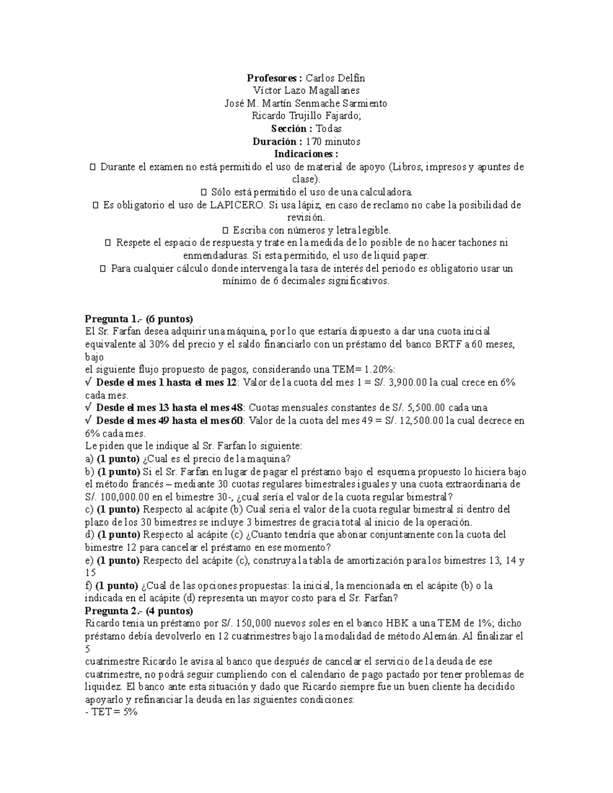Final 1 - asssass - Profesores : Carlos Delfín Víctor Lazo Magallanes ...