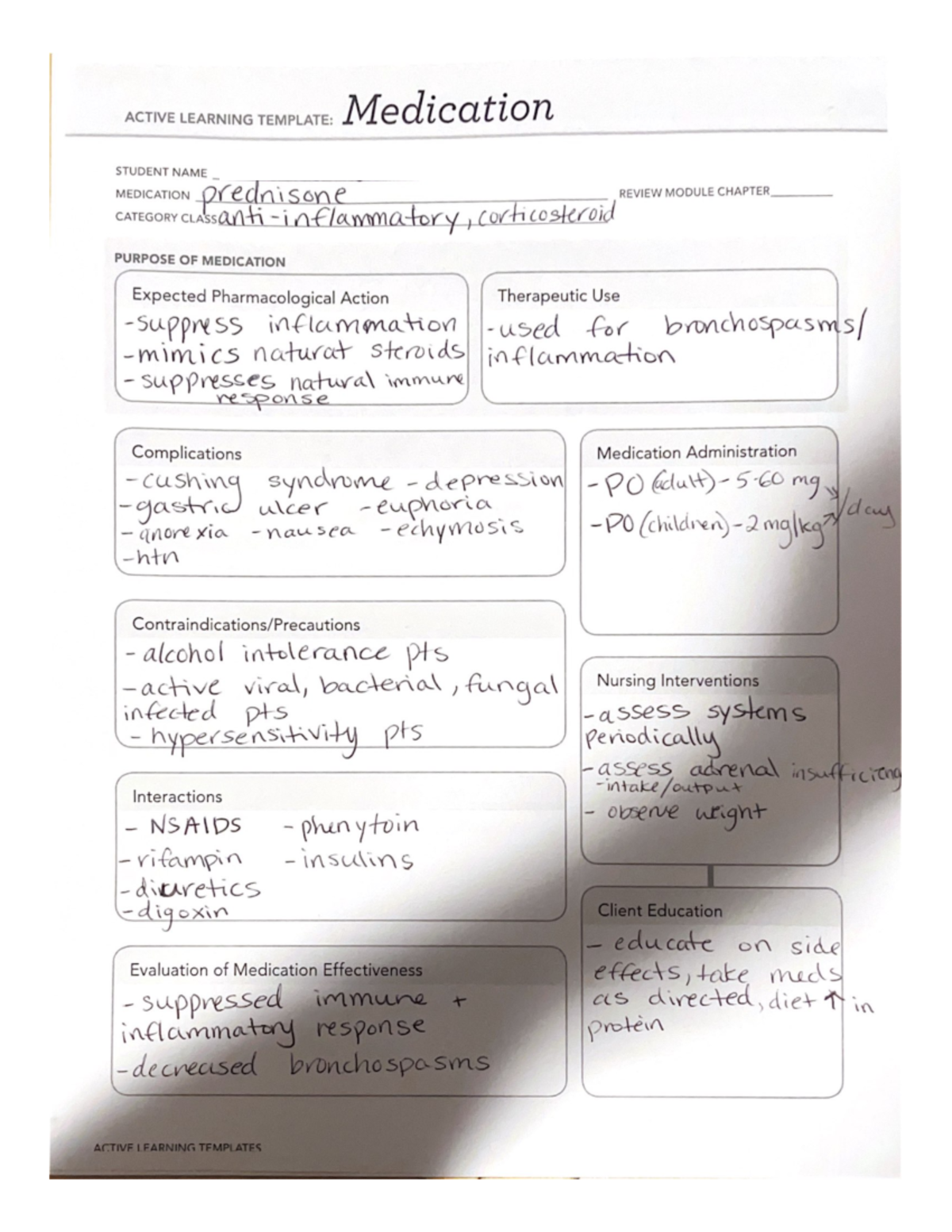 MED Cards 4 - med card week 4 patho - ACTIVE LEARNING TEMPLATE ...