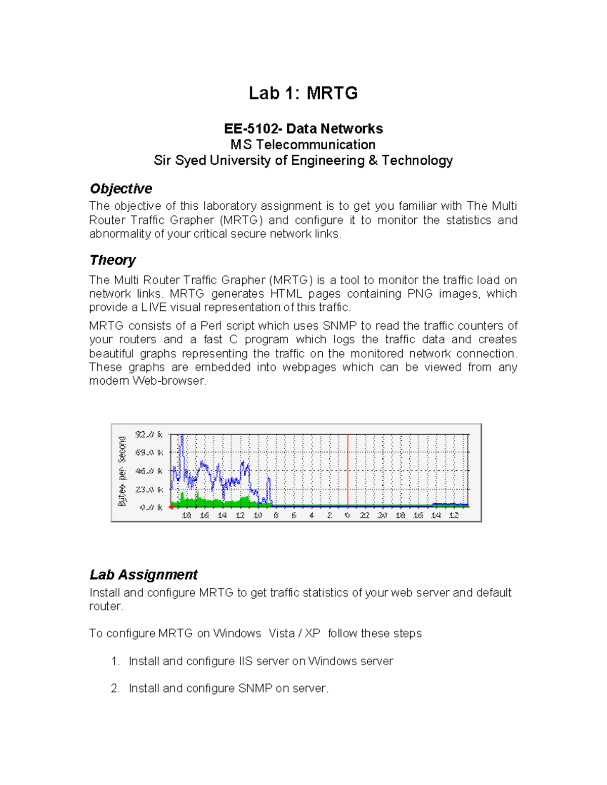 Lab 1 - LAB1 tasks - Lab 1: MRTG EE-5102- Data Networks MS ... Lab 1 - LAB1 tasks - Lab 1: MRTG EE-5102- Data Networks MS ...