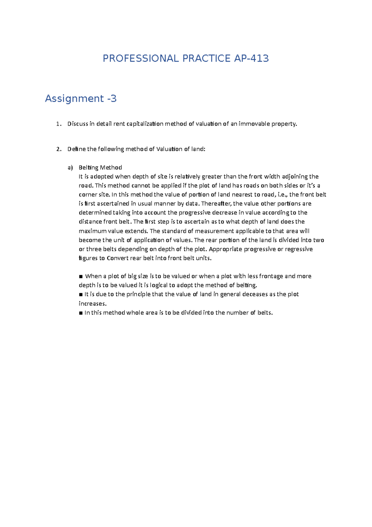 Assignment 3 - Lecture notes 2 - PROFESSIONAL PRACTICE AP- Assignment ...