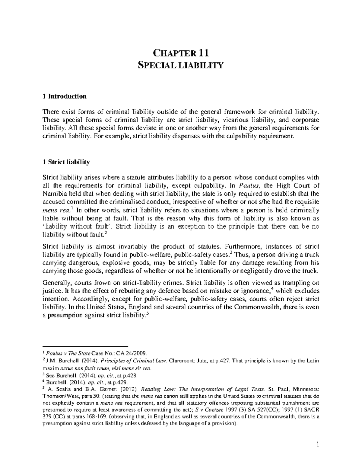 #11 Special liability - CHAPTER 11 SPECIAL LIABILITY 1 Introduction ...