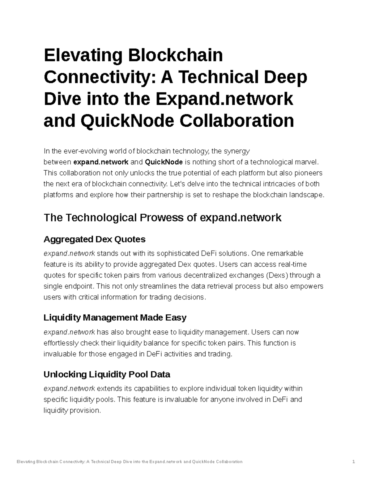 Expand 5 - Elevating Blockchain Connectivity: A Technical Deep Dive ...
