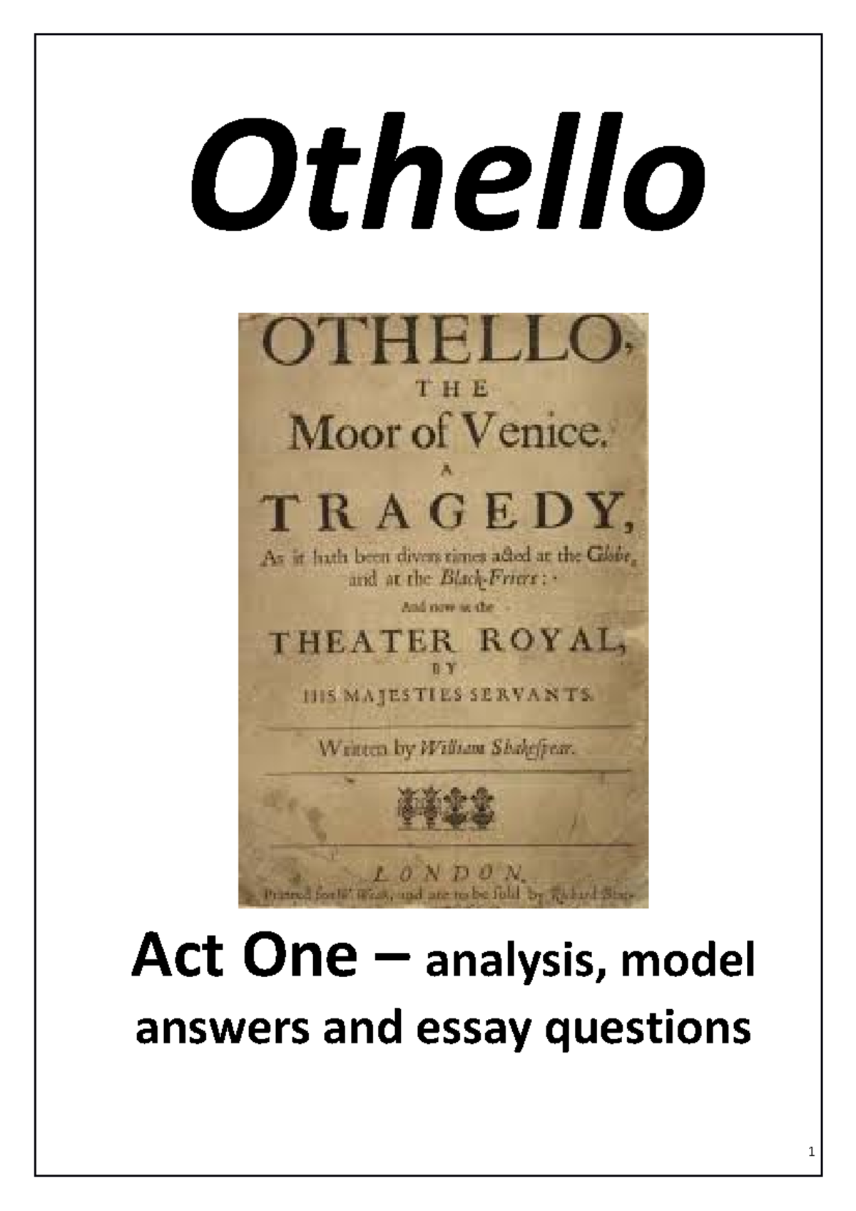Othello revision book - esdrftghbjnbgvyftcdxsrdctfgvybuhinj - Othello ...
