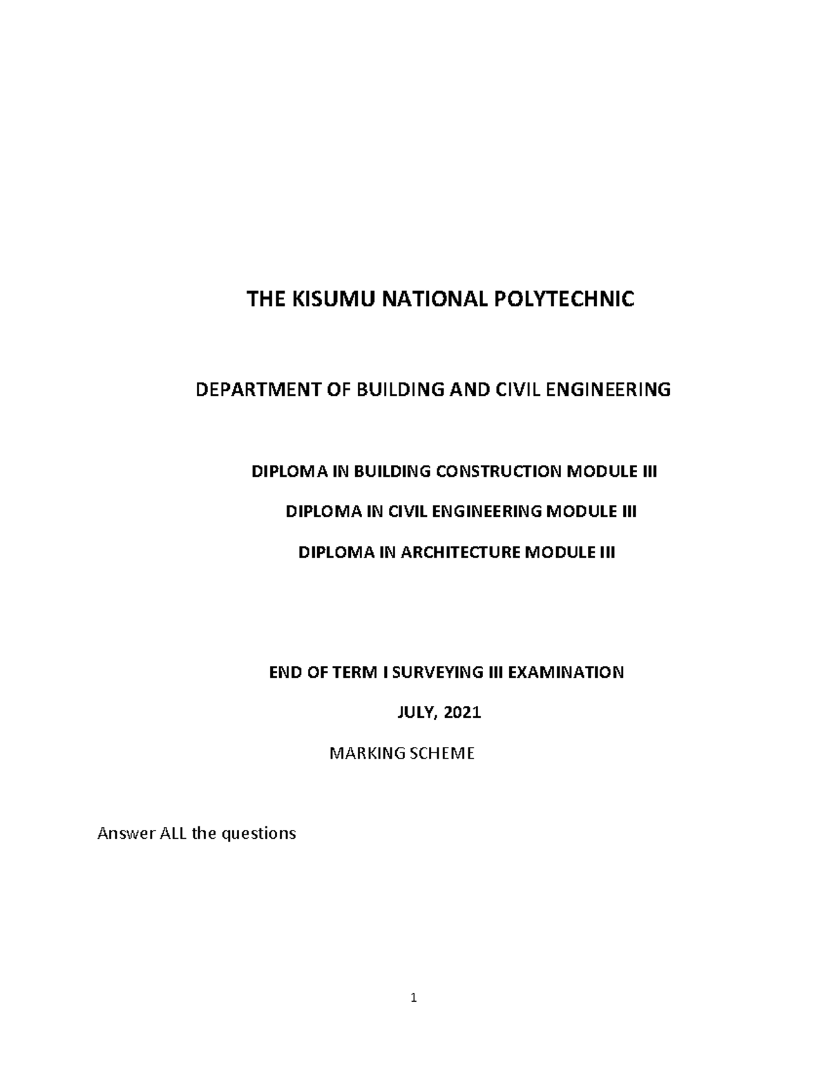 Surveying Questions-converted - Civil Engineering - UoN - Studocu