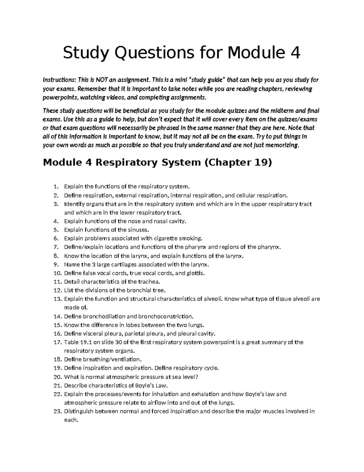 M04 Study Questions - heres the notes - Study Questions for Module 4 ...