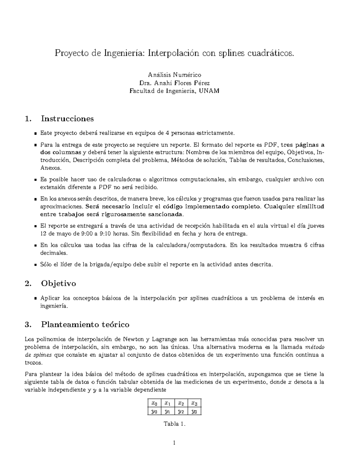 6- Interpolacion Splines Cuadraticos - Proyecto de Ingenier ́ıa ...