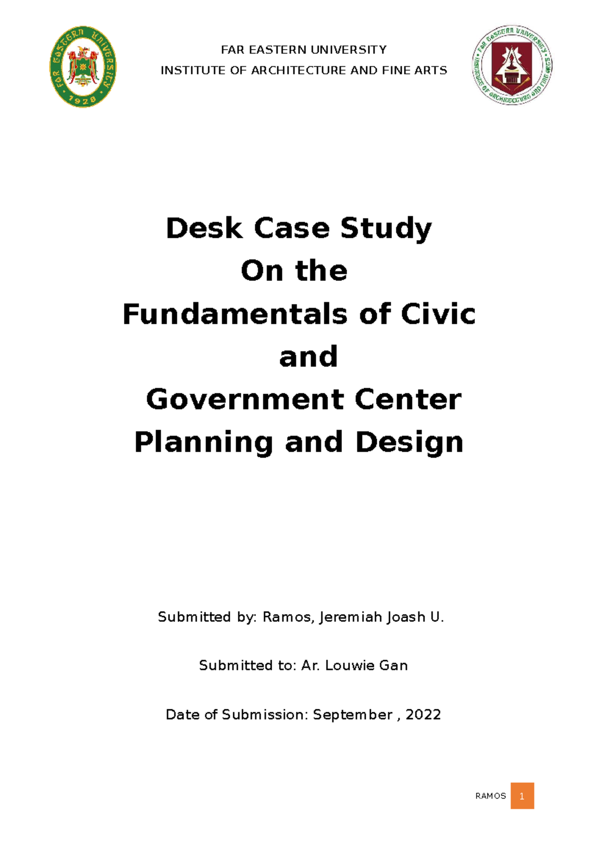 FA-1 - Formative Assessment - Desk Case Study On the Fundamentals of ...