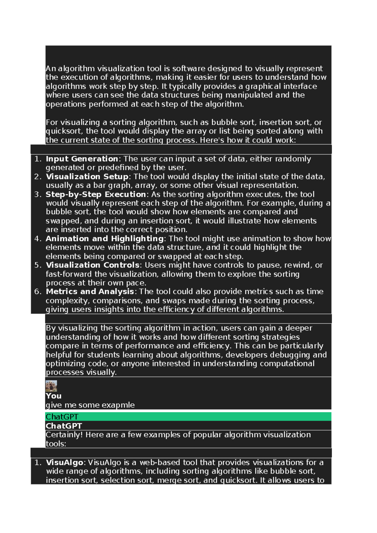 Algorithm Visulization It Typically Provides A Graphical Interface 3578