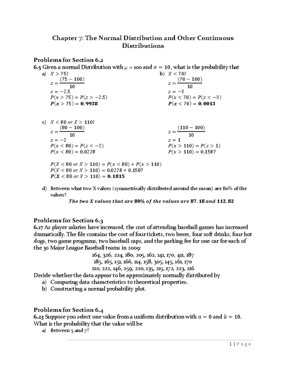 Statistical Analysis and Software Application Quiz 5 - 1 | P a g e ...