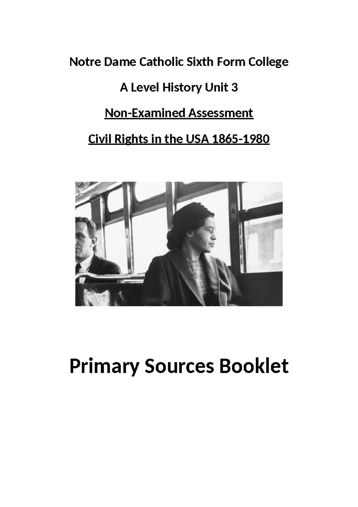 Nea-sources-booklet - dsjfjdfdf - Notre Dame Catholic Sixth Form ...