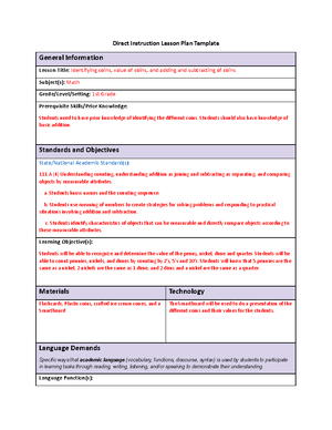 LSM2 Language Art Lesson Plan - Direct Instruction Lesson Plan Template ...