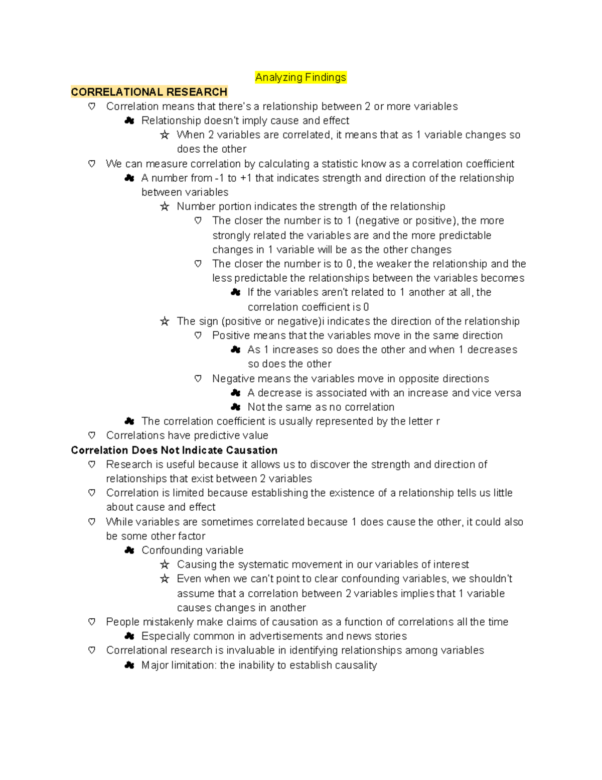 Analyzing findings - Analyzing Findings CORRELATIONAL RESEARCH ...
