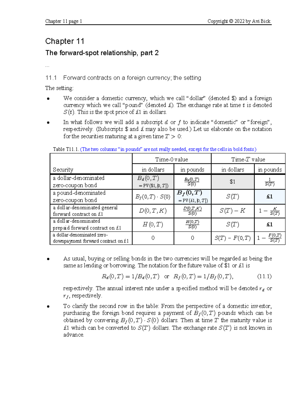 Bick Chapter 11 - Chap 11 - Chapter 11 page 1 Copyright © 2022 by Avi Bick Chapter 11 The - Studocu