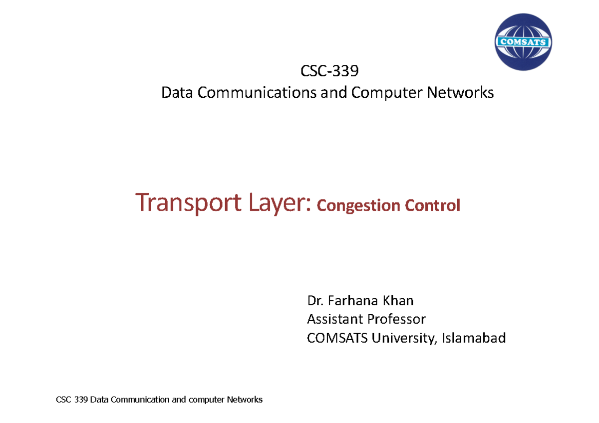 TCP and congestion control - Warning: TT: undefined function: 32 Warning: TT: undefined function ...