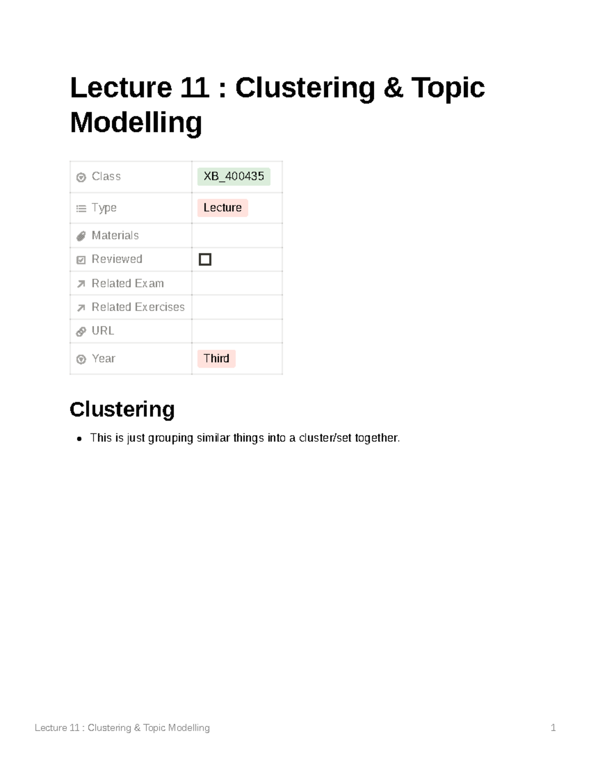 Lecture 11 Clustering Topic Modelling Lecture 11 Clustering And Topic 1460