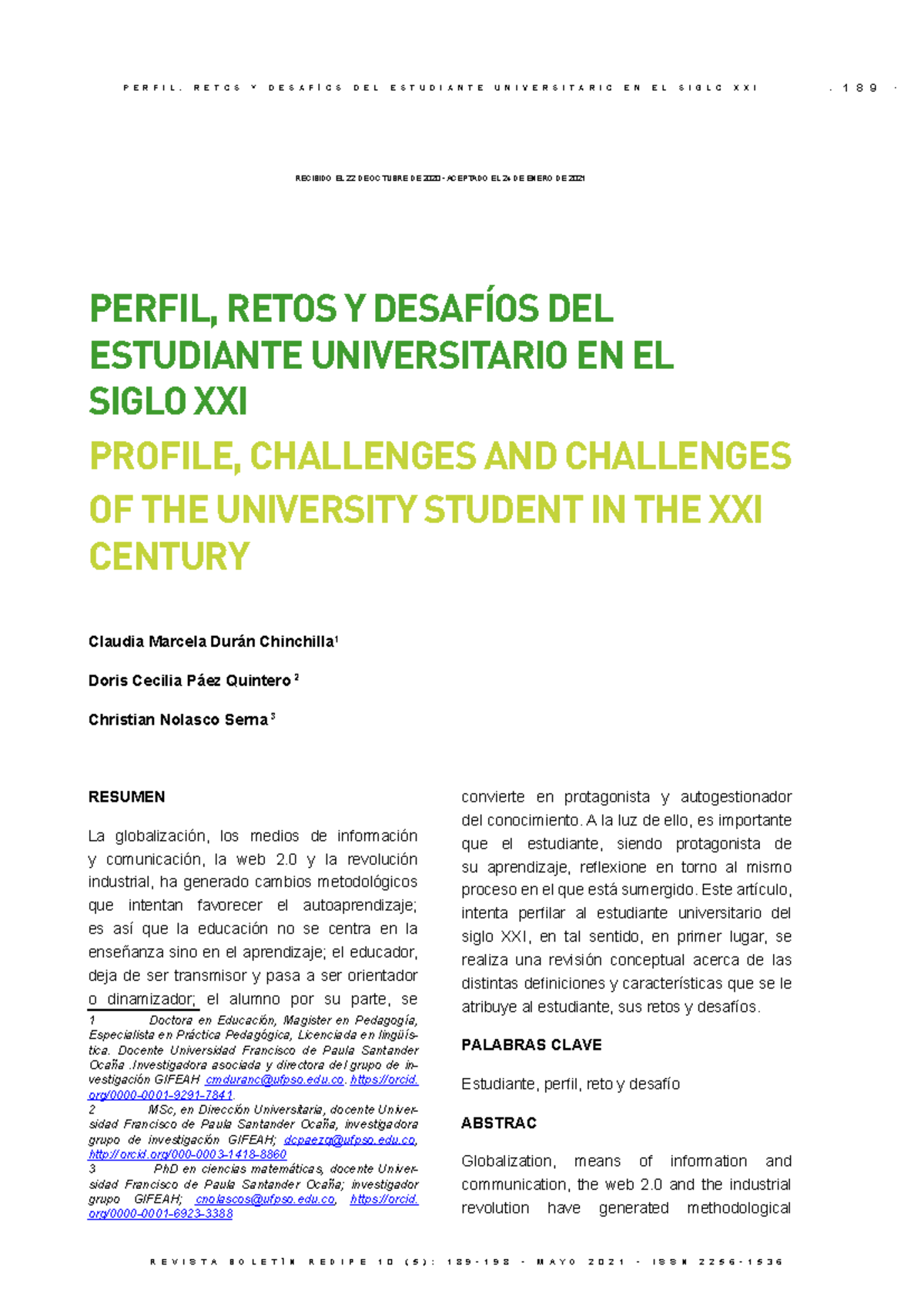 Lectura 01 Desafíos del estudiante Univ - RECIBIDO EL 22 DE OCTUBRE DE ...