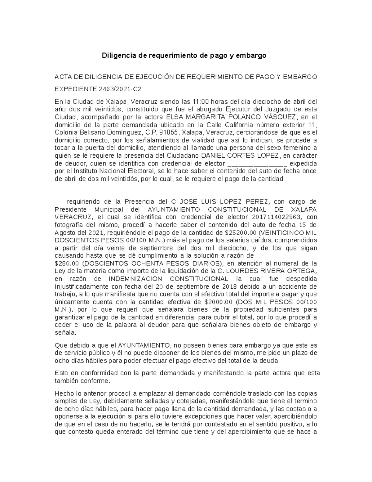 Pago Diligencia De Embargo Image To U